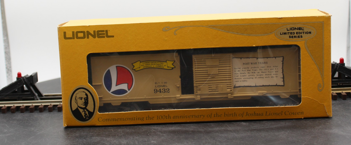 Lionel 6-9432 Joshua Cowen Post War Box Car Limited Edition O SCALE NE