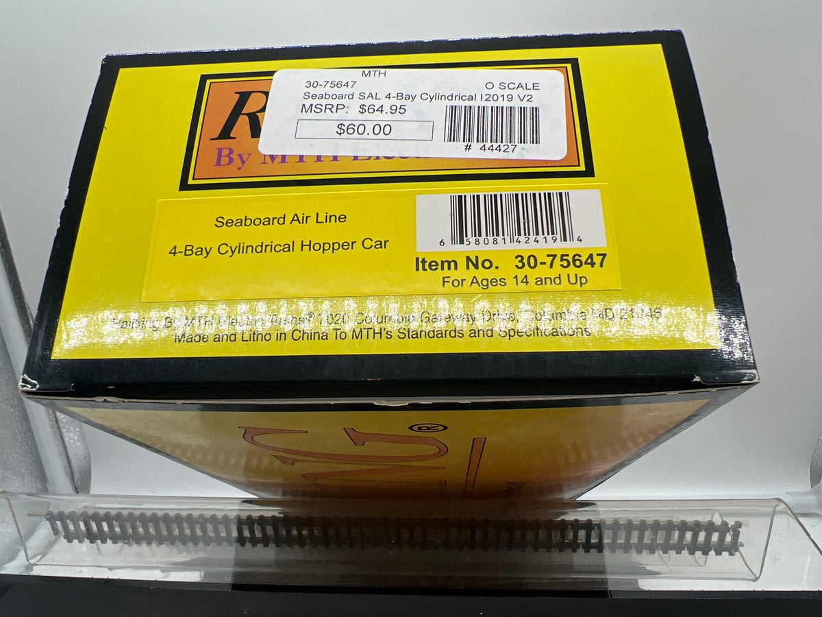 MTH Railking 30-75647 Seaboard Air Line 4-Bay Cylindrical Hopper Car