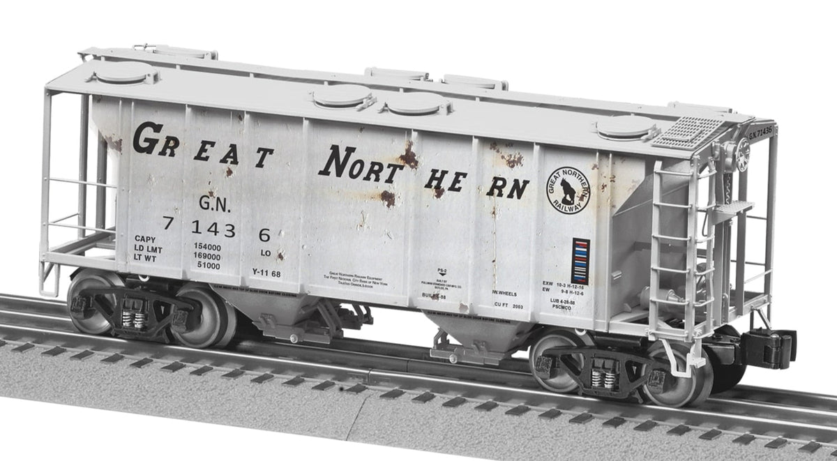 Lionel 2426641 GREAT NORTHERN GN PS-2 WEATHERED COVERED HOPPER #71436
