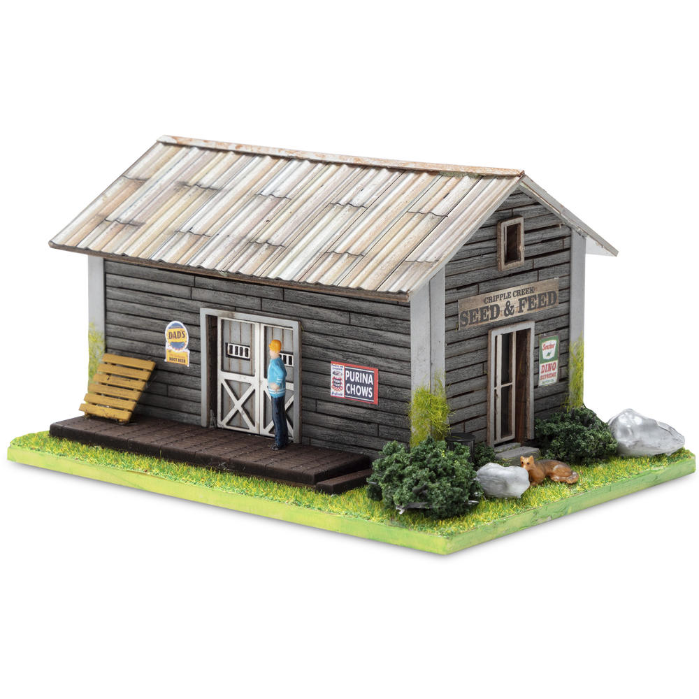 Menards 275-9379 HO Scale Wooden Warhouse Cripple Creek Seed & Feed NE