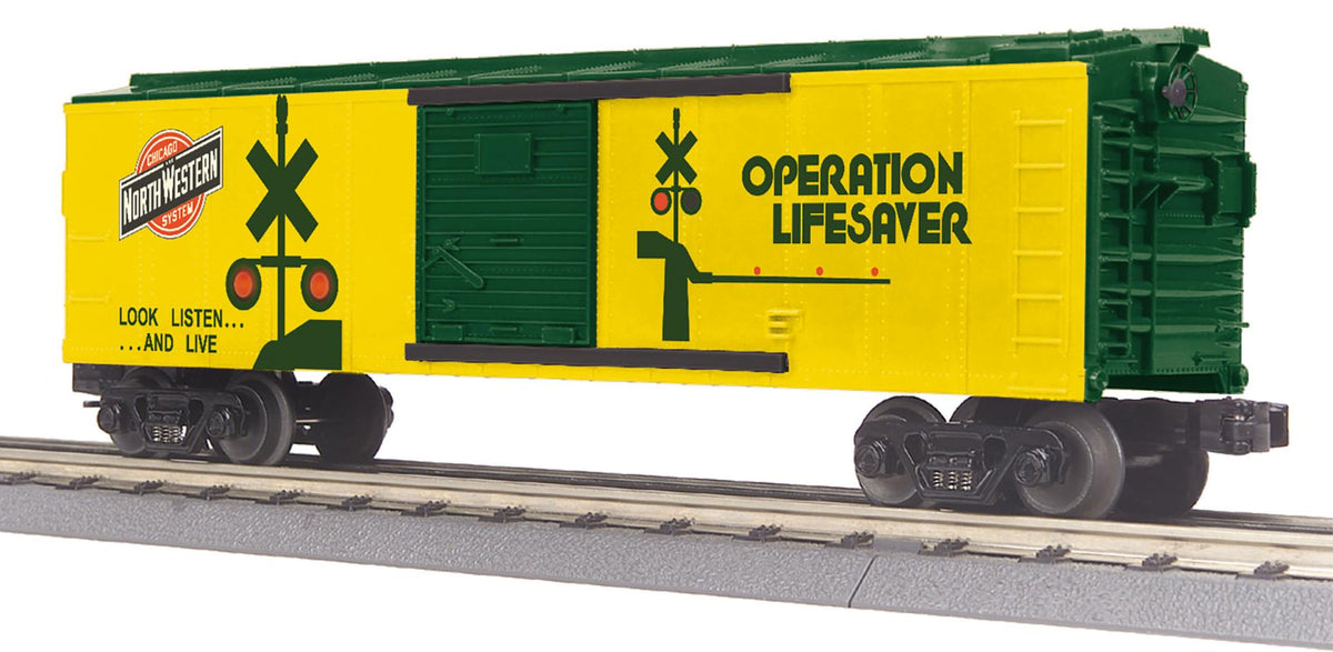 MTH Railking 30-71026 Chicago North Western CNW Box Car w/Blinking LED