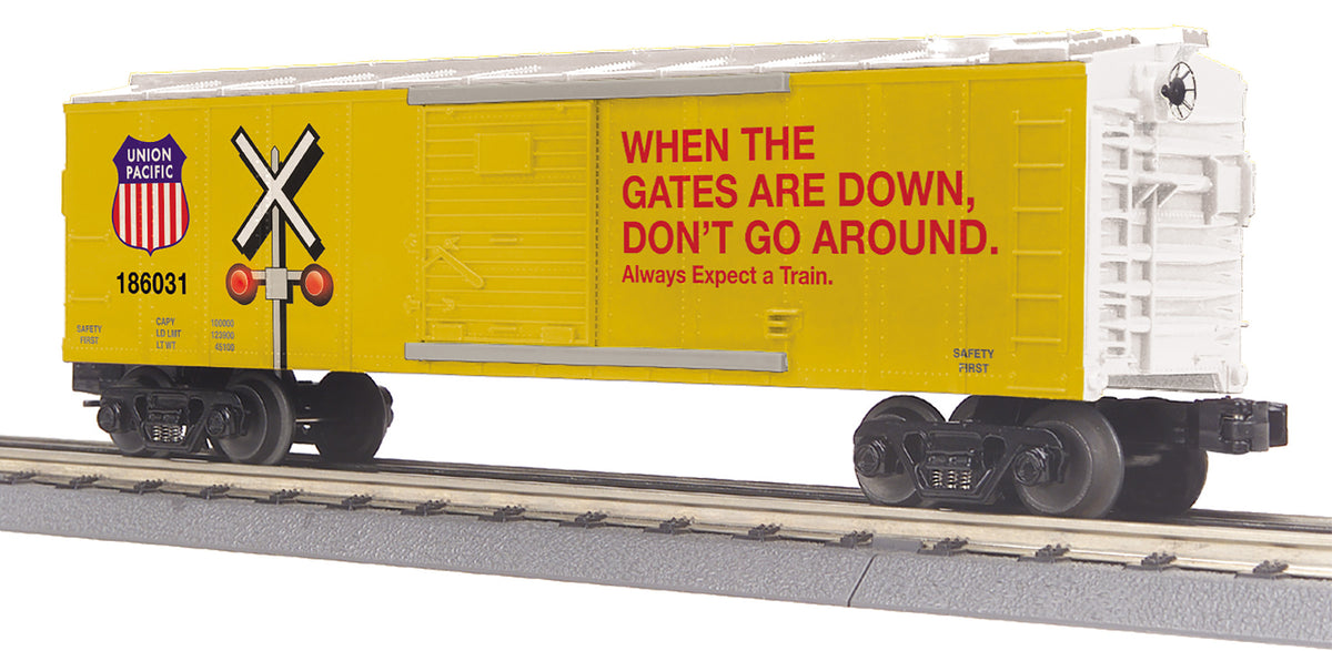 MTH Railking 30-71118 Union Pacific Box Car w/Blinking LEDs #186031. O