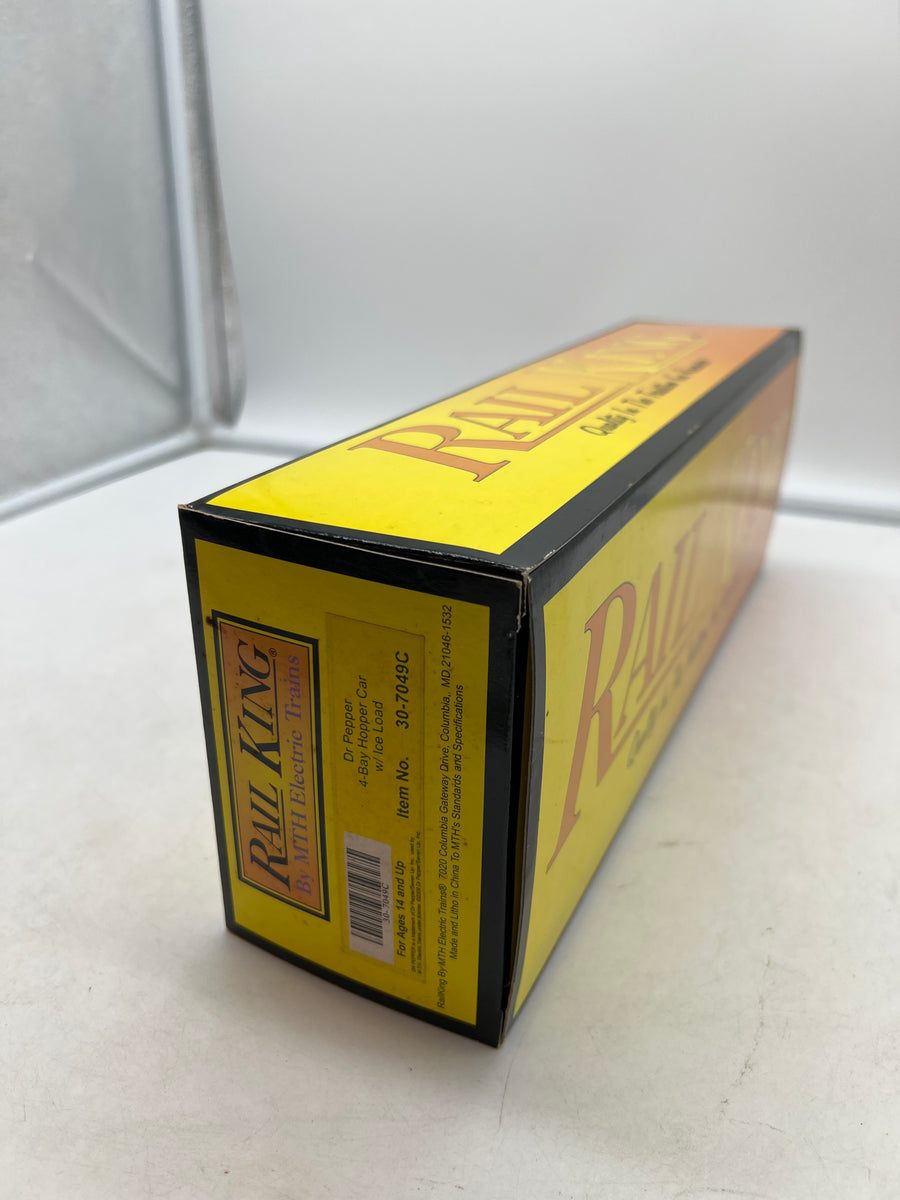 MTH Railking 30-7049c Dr. Pepper 4 bay hopper with ice load O Scale NE