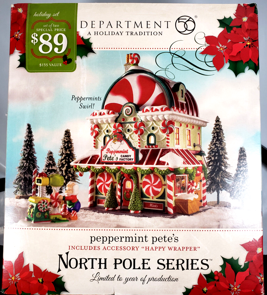 Department 56 4016904 Peppermint Pete's Candy Factory North Pole Serie