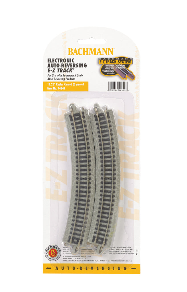 Bachmann 44849 NICKEL SILVER AUTO-REVERSING 11.25" RADIUS CURVED TRACK