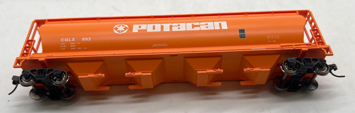 Bachmann 19141 HOPPER - 4 BAY CYLINDRICAL GRAIN - POTACAN HO SCALE Lik