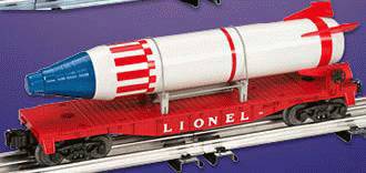 Lionel 6-26025 LIONEL O27 FLAT CAR W/ROCKET #6407 (PWC) O SCALE NEW