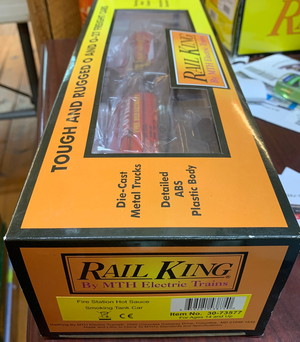MTH Railking 30-73577 Fire Station Hot Sauce Smoking Tank Car #1569300