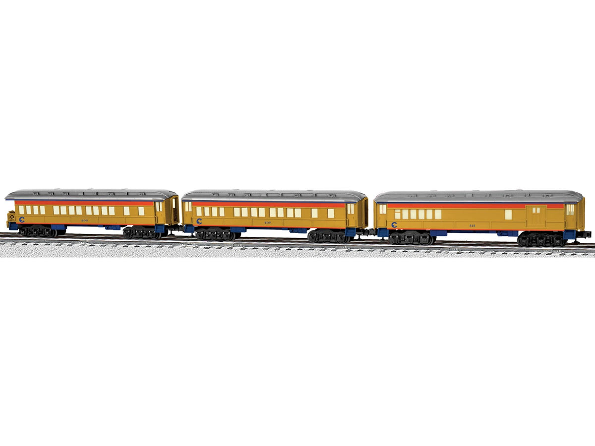 Lionel 6-81644 Chessie System Baby Madison Combo/Coach/Observation Pas