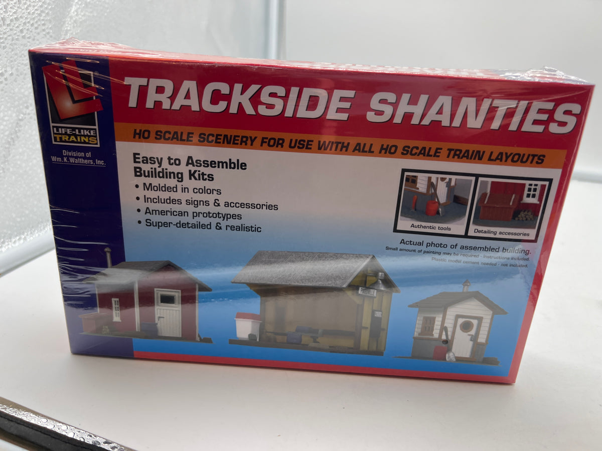 Life-Like 433-1348 Trackside Shanties -- Kit - 3 Different Shacks HO S