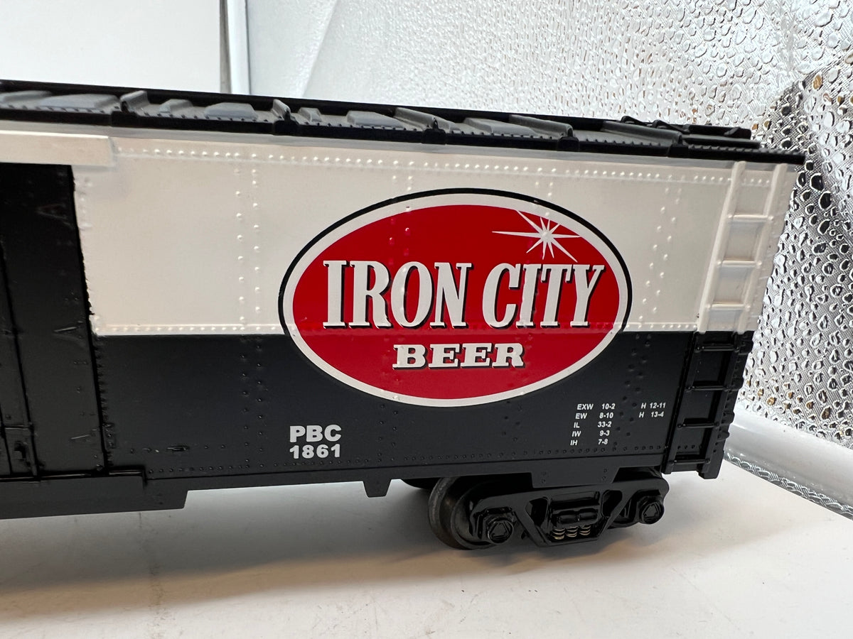 MTH Railking 30-7831 Iron City Beer Reefer Car #2. O SCALE Like New wr
