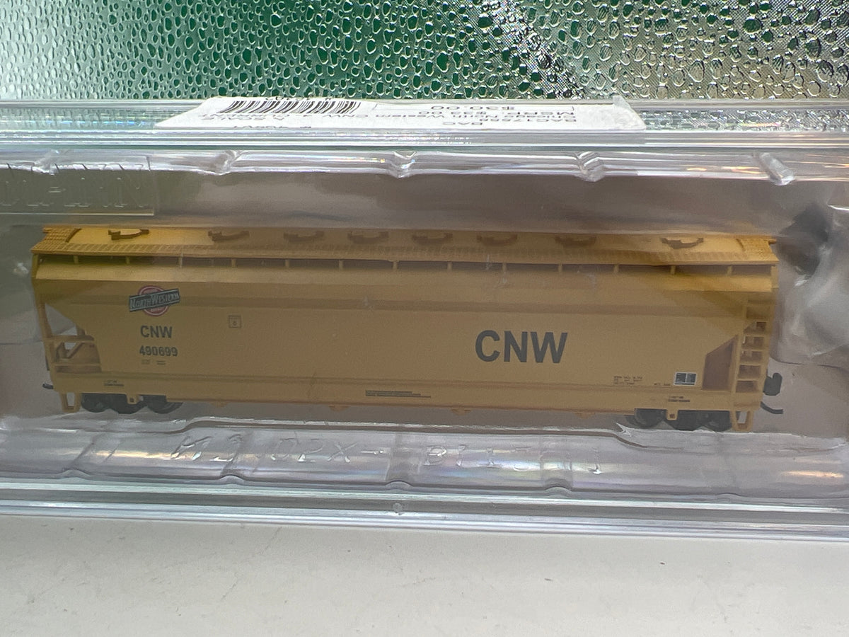 Bachmann 17558 CHICAGO NORTHWESTERN CNW ACF 56' 4 BAY CENTER FLOW HOPP