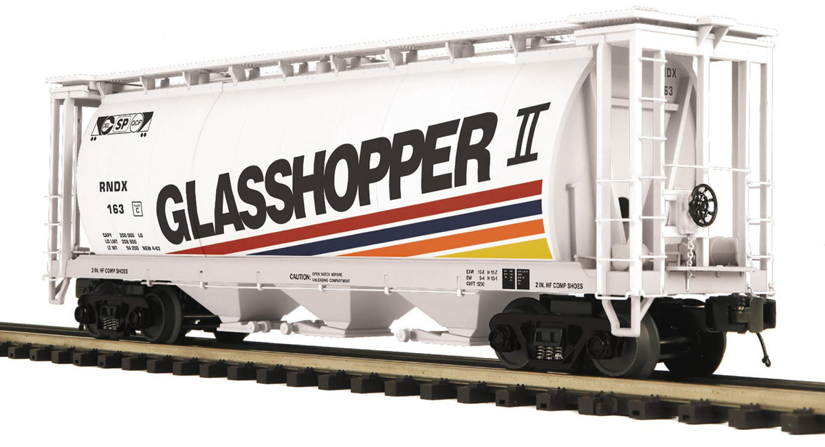 MTH Premier 20-96821 Glasshopper 3-Bay Cylindrical Hopper Car #163 O S