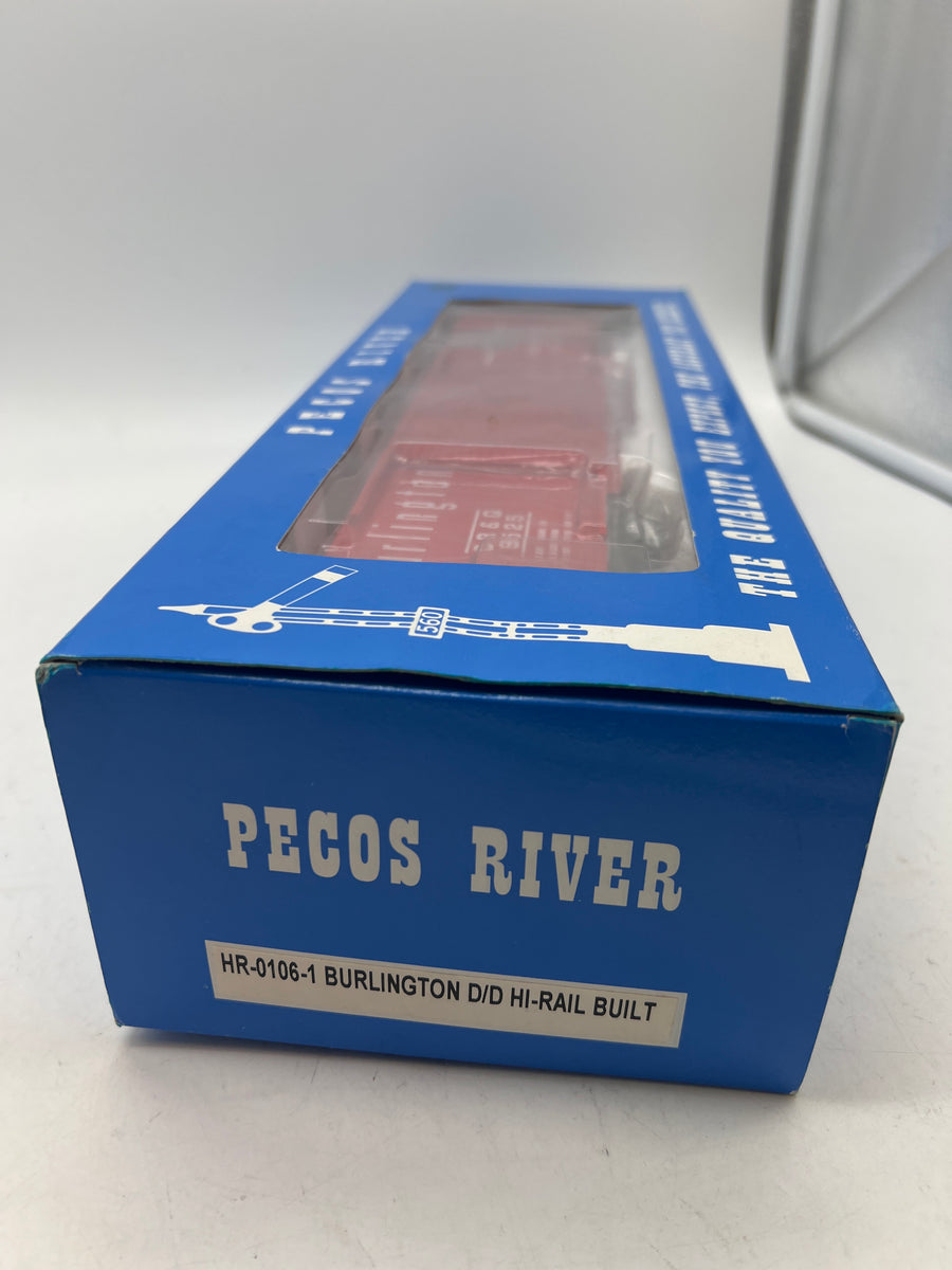 Pecos River HR-0106-1 Burlington CB&Q red D/D HI-Rail Built Boxcar 952