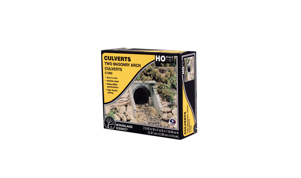 Woodland Scenics WDS C1263 WDS1263 Masonry Arch Culvert - HO Scale NEW