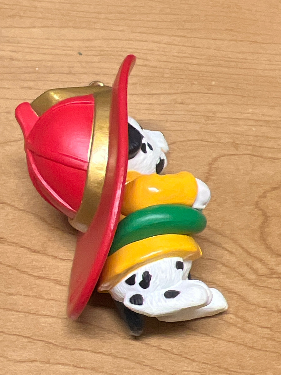 Hallmark 1993 , Faithful Fire Fighter, Dalmatian Ornament Like New