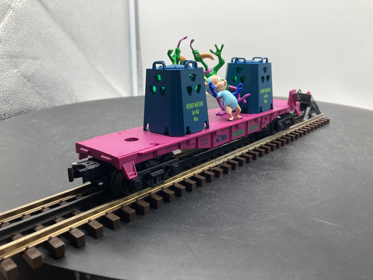 Lionel 6-16754 Porky Pig And 2 Instant Martians Flat Car Blinking Load