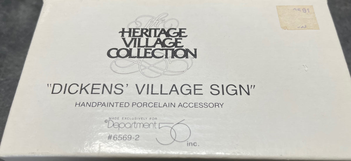 Department 56 6569-2 Dickens' Village Sign Heritage Village Collection