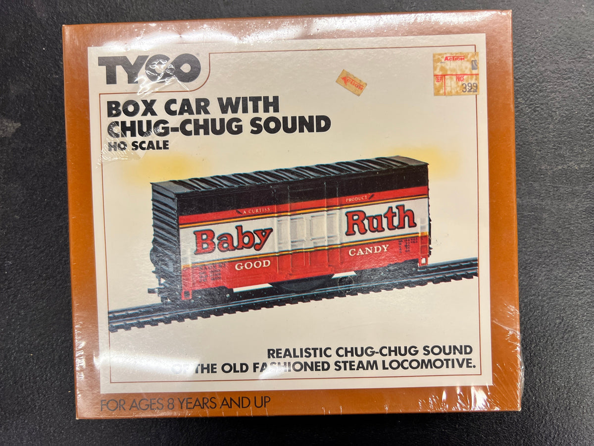 Tyco Boxcar with Chug Chug Sounds Baby Ruth HO SCALE