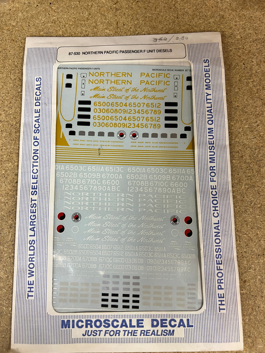 MicroScale Details 87-530 Northern Pacific Passenger Unit Diesels HO S