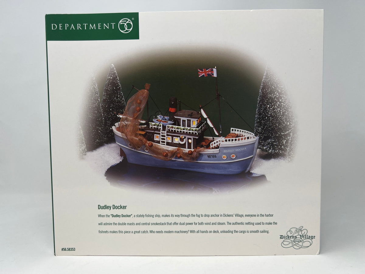 Department 56 Dickens Village 56.58353 Dudley Docker Boat