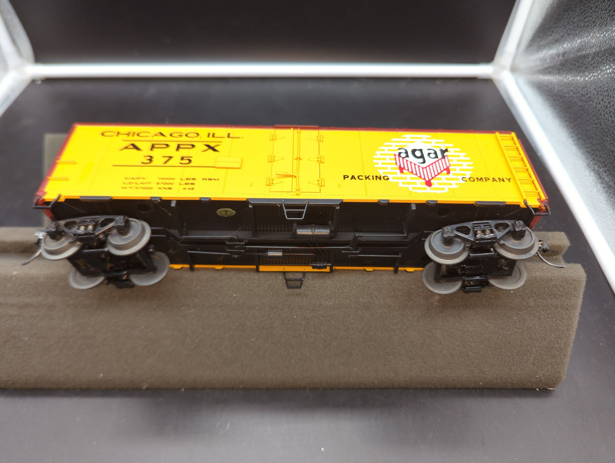 MTH Premier 20-90224B Agar Packing Co. 40' Steel Sided Reefer Car #375