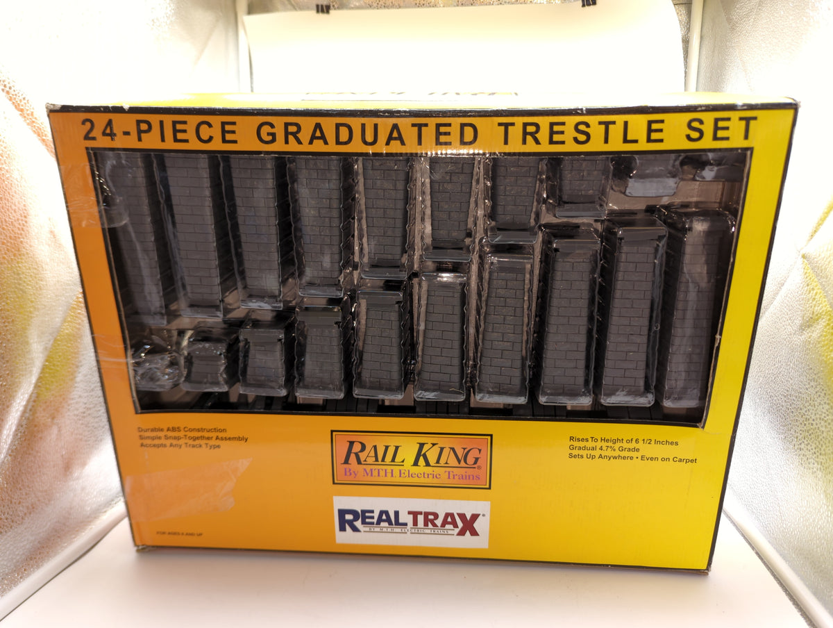 MTH RealTrax 40-1033 24-Piece Graduated Trestle System O Scale Like Ne