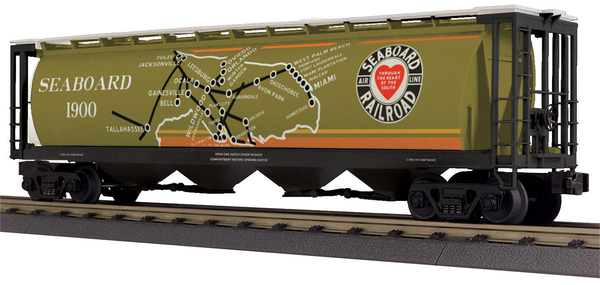 MTH 30-75647 Seaboard Air Line 4 Bay Cylindrical Hopper Car O scale ne